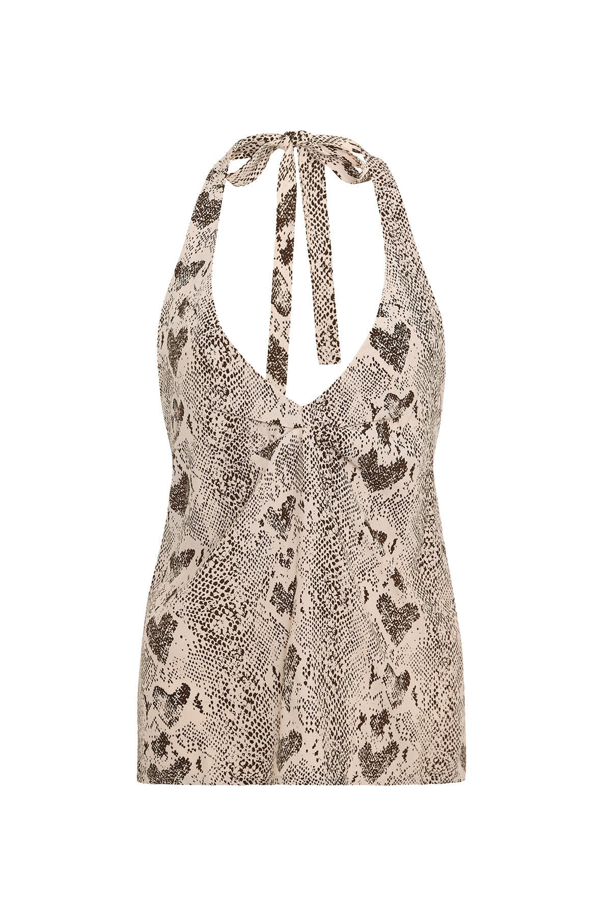 Heart Snake Halter Top - Natural – Emma Mulholland on Holiday