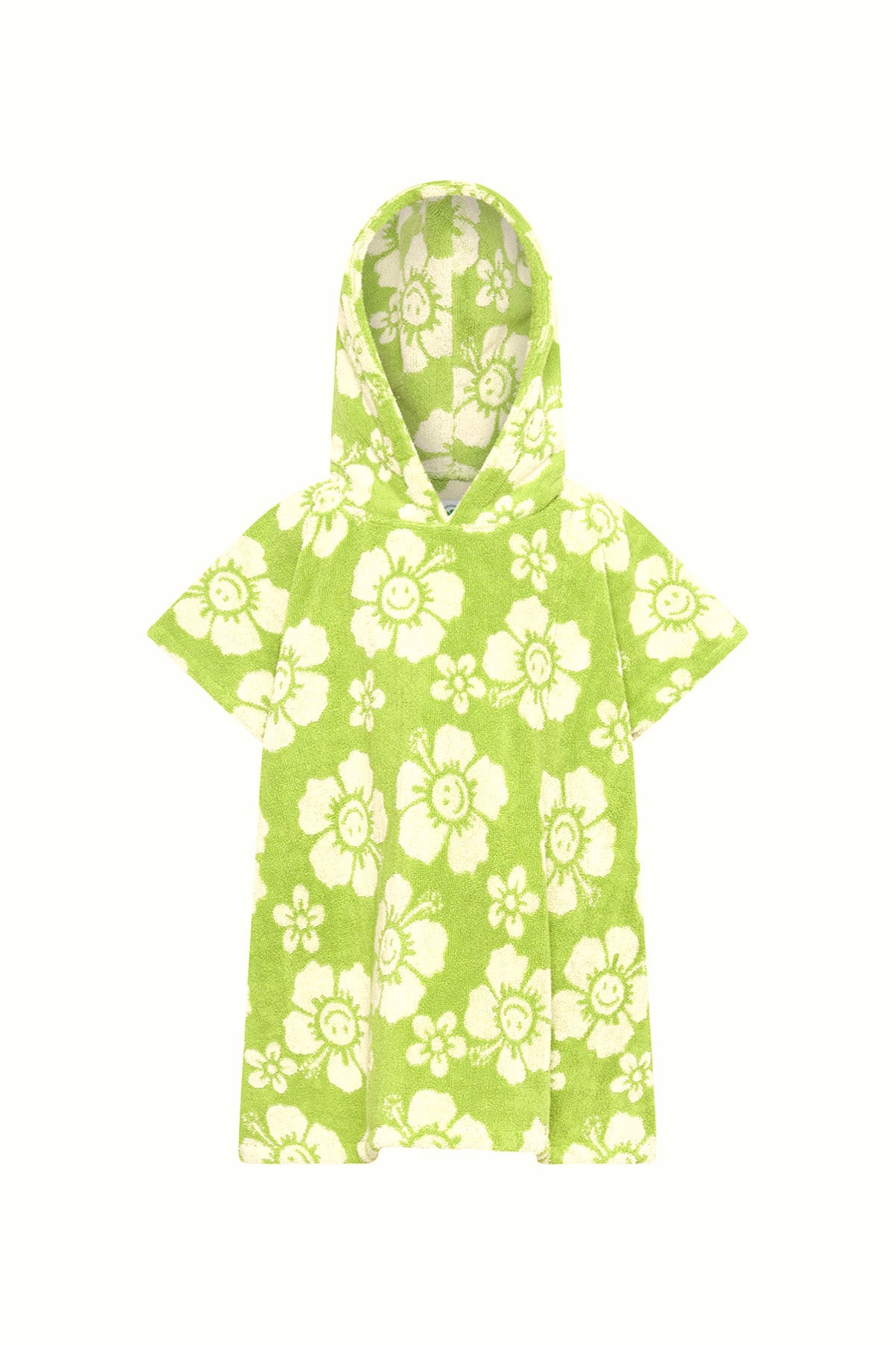 Happy Hibiscus Kids Towel Robe - Olive/White – Emma Mulholland on Holiday